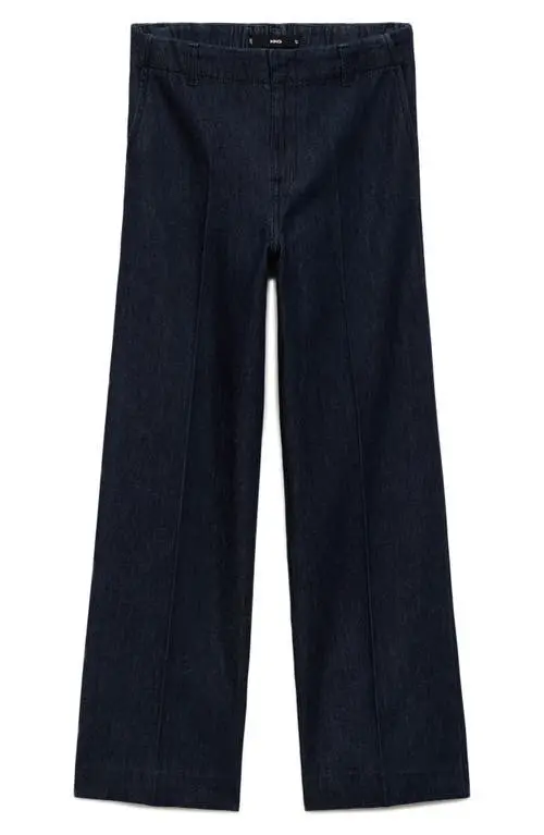Mango High-waist Wide-leg Denim Pants