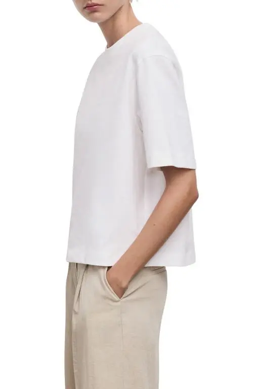 Mango Oversized Cotton T-shirt - Off White