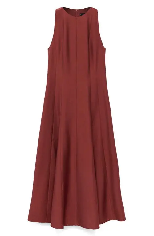 Mango Sleeveless Flared Maxi Dress - Burnt Orange