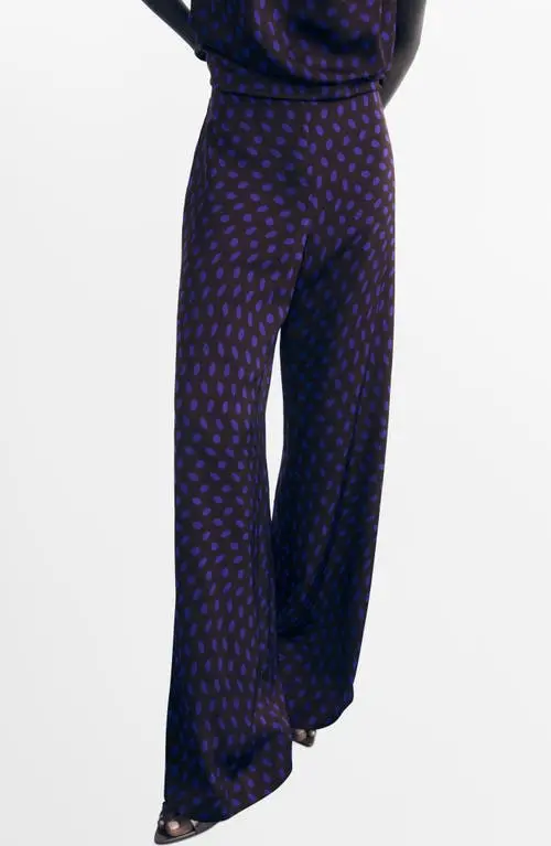 Mango Polka Dot Flare Leg Pants
