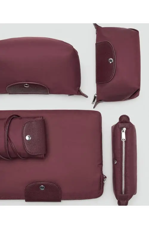 Mango Nylon Phone Crossbody Bag - Burgundy