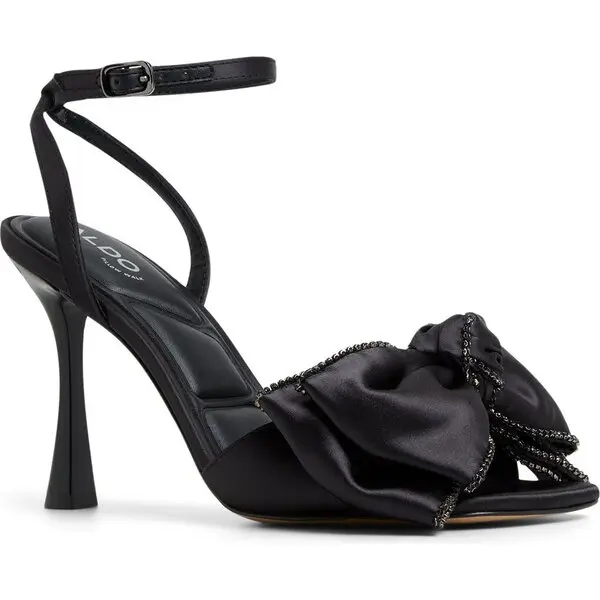 Aldo Tinsel Ankle Strap Sandal - Black