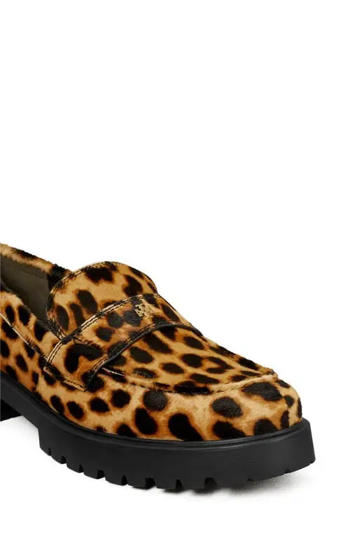 Tory Burch Classic Calf Hair Platform Lug Sole Loafer - Classic Leopard