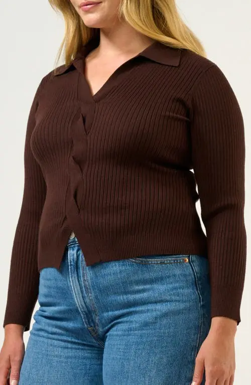 ESTELLE Bronti Twist Front Rib Sweater