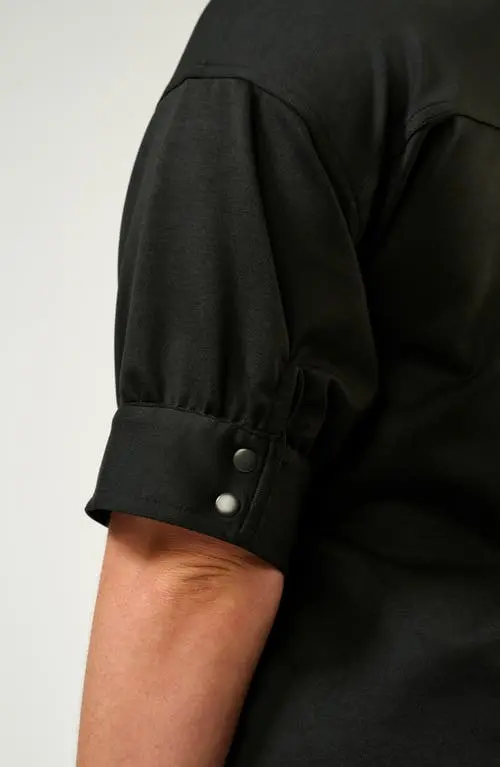 ESTELLE Jolene Puff Sleeve Half Zip Top