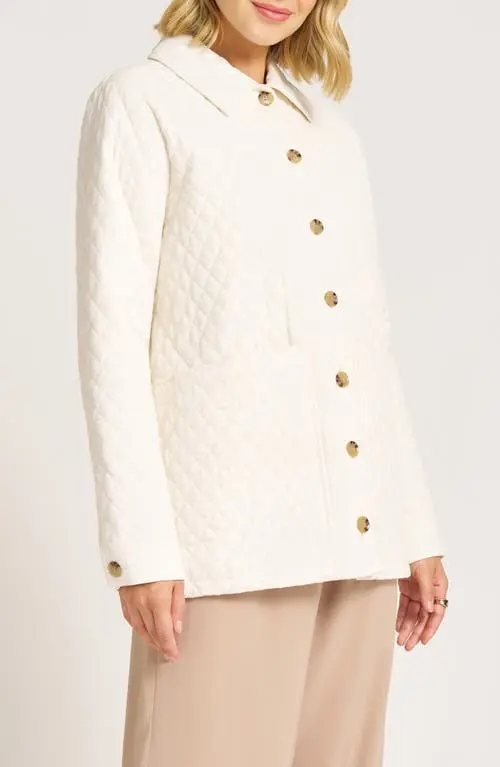 Matty M. Canyon Quilted Corduroy Barn Jacket - Ivory