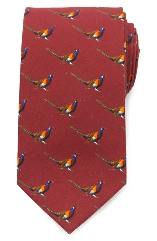 CUFFLINKS, INC. Patterned Cotton Neck Tie - Maroon