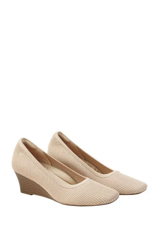 Vivaia Margot Wedge Pro Square-toe Heel - Almond