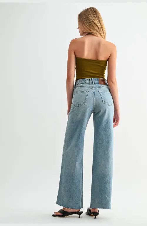 JEMINA DENIM Beach-to-bar Wide Leg Pant