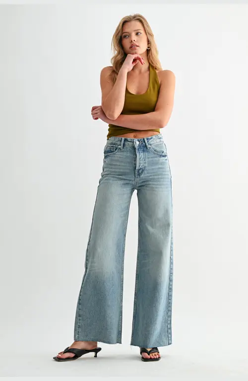 JEMINA DENIM Beach-to-bar Wide Leg Pant