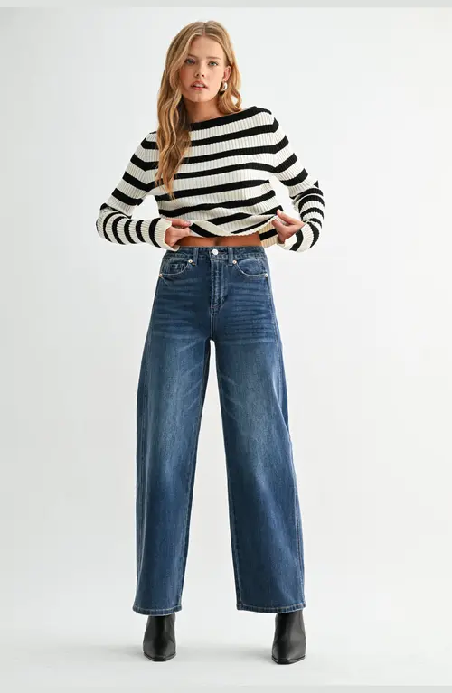 JEMINA DENIM High-rise Balloon Pants