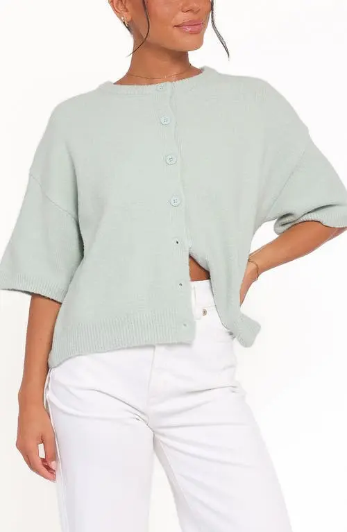 PETAL & PUP Lilith Elbow Sleeve Cardigan - Sage