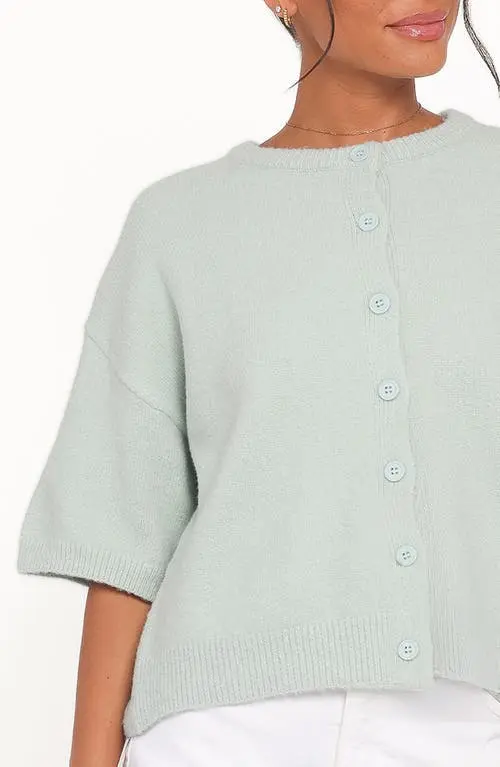 PETAL & PUP Lilith Elbow Sleeve Cardigan - Sage