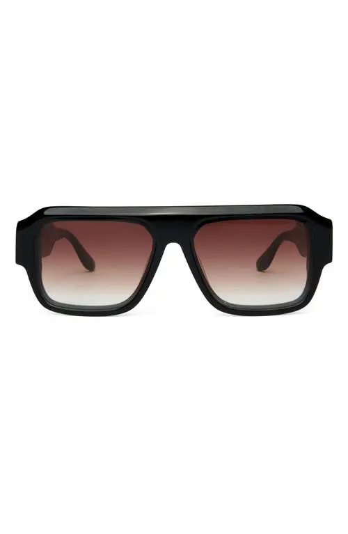 Dezi Miami 56mm Flat Top Sunglasses - Miami Black/brown Gradient