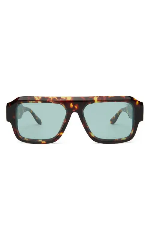 Dezi Miami 56mm Flat Top Sunglasses - Miami Tortoise/blue