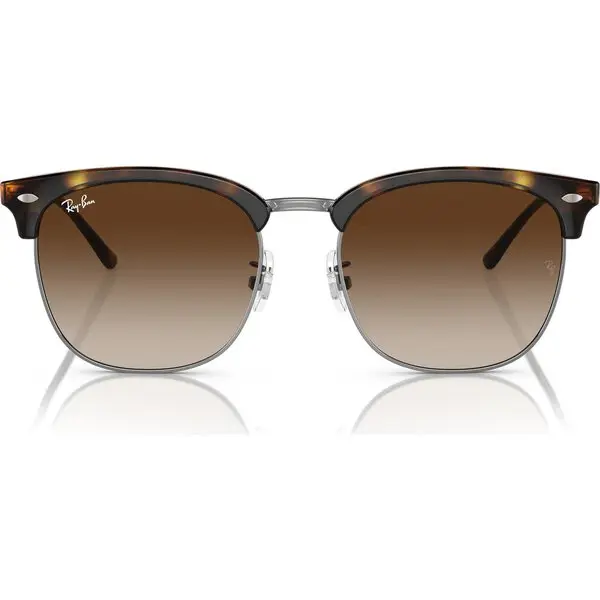 Ray-ban 56mm Gradient Square Sunglasses - Havana /gunmetal /brown
