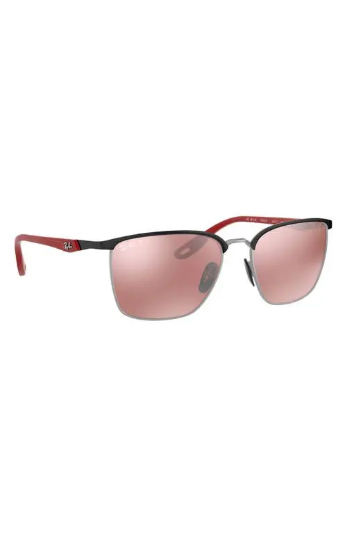 Ray-ban Polarized Mirrored Square Sunglasses