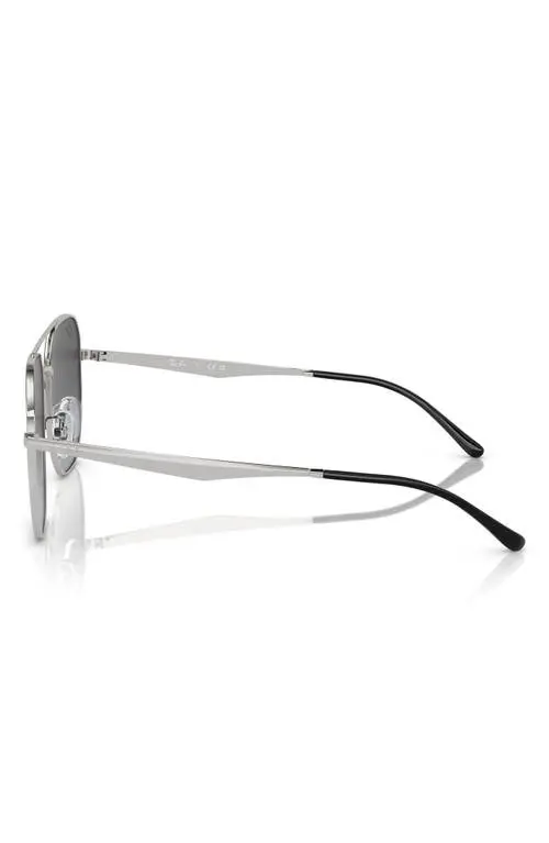 Ray-ban 59mm Gradient Square Sunglasses - Silver/grey Gradient