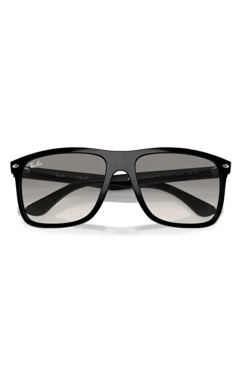 Ray-ban 60mm Gradient Square Sunglasses - Black/clear Gradient Grey