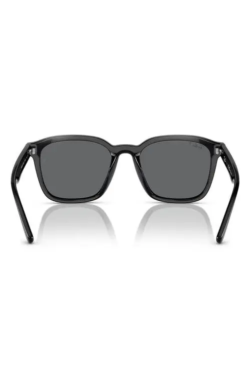 Ray-ban Oversized Square Polarized Sunglasses - Black/dark Grey Polar