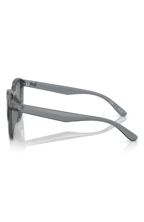 Ray-ban 66mm Square Sunglasses - Transparent Grey /dark Grey