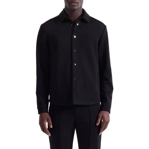 Bugatchi Soft Touch Snap-up Shirt - Black