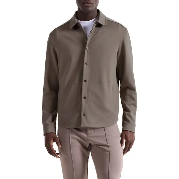 Bugatchi Soft Touch Snap-up Shirt - Walnut