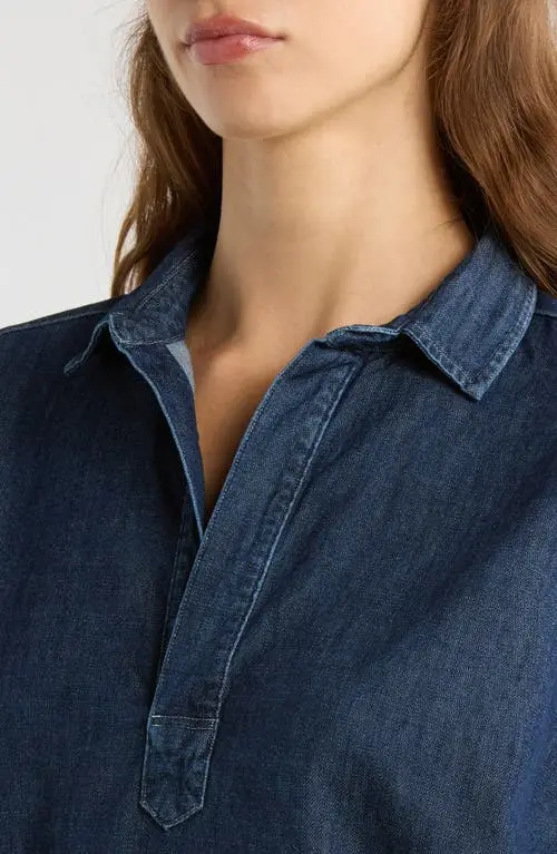 Frank & Eileen Denim Popover Top