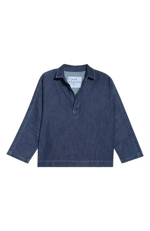 Frank & Eileen Denim Popover Top