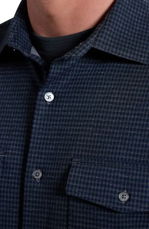 Bugatchi Knit Button-up Shirt - Navy