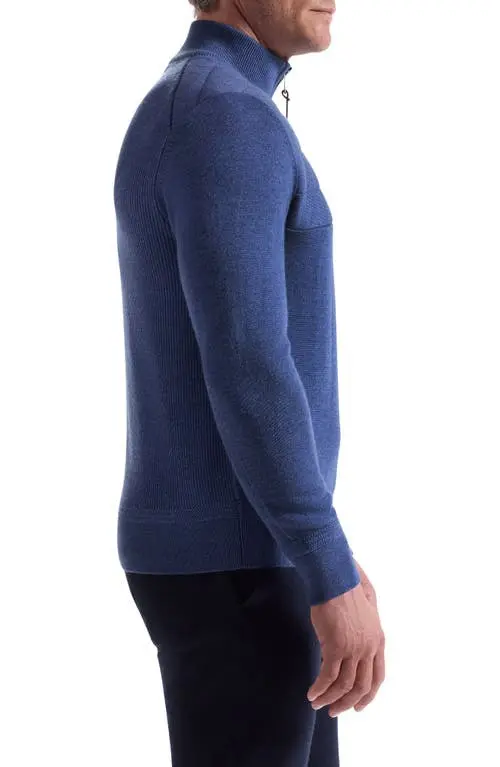 Bugatchi Merino Wool Quarter-zip Polo Sweater
