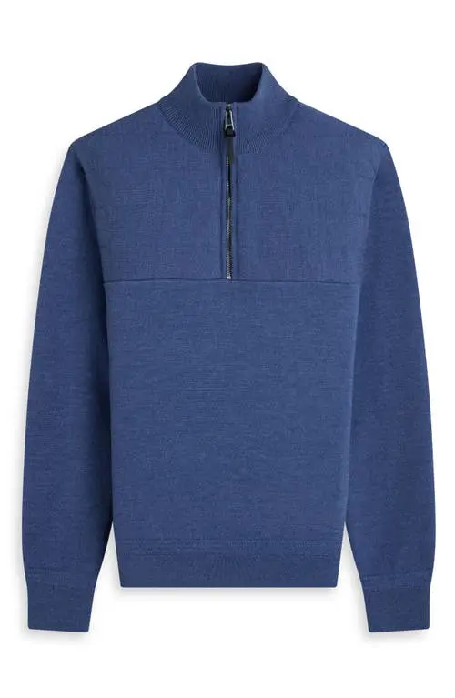 Bugatchi Merino Wool Quarter-zip Polo Sweater