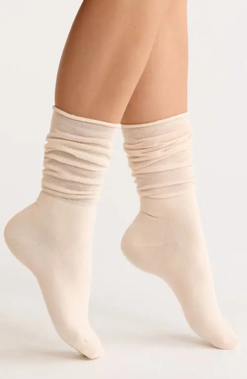 Nordstrom Lightweight Slouchy Wool-blend Knee High Socks - Sand Dollar