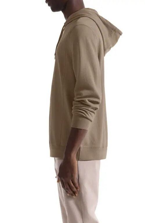Bugatchi Textured Piqué Knit Hoodie