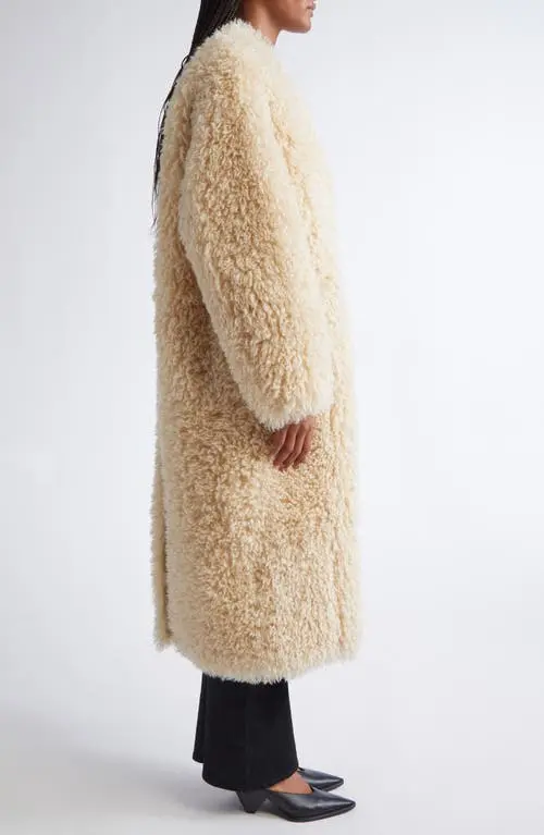 STAND STUDIO Carolina Faux Shearling Coat - Off White