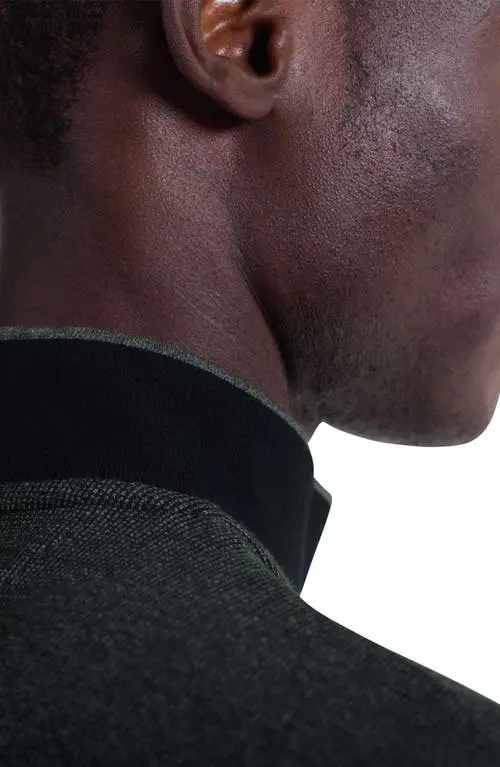 Bugatchi Quarter Zip Cotton Blend Piqué Pullover