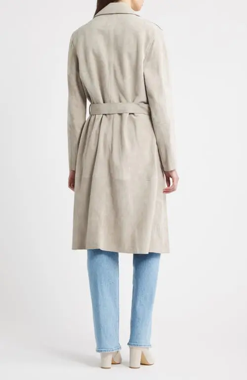 Fleurette Sylvie Suede Wrap Trench Coat