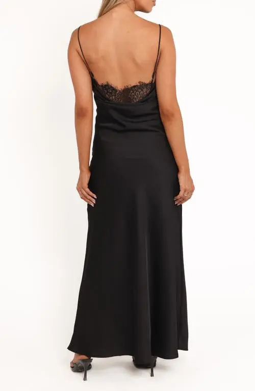 PETAL & PUP Evana Lace Trim A-line Dress - Black