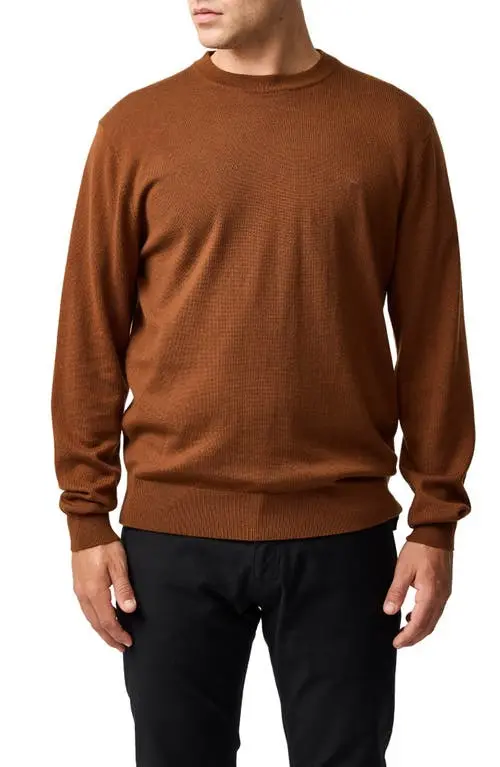 Rodd & Gunn York Bay Merino Wool Sweater - Tobacco