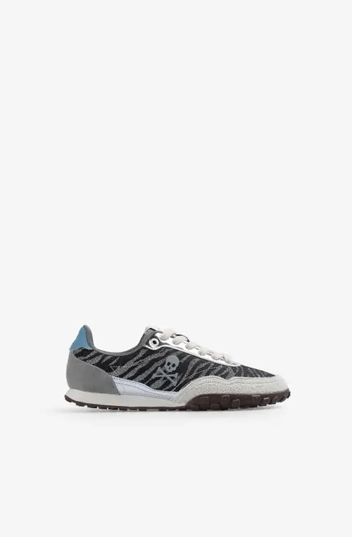 SCALPERS Dach Fan Sneakers - Grey-animalprint