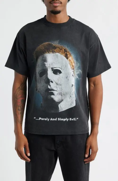 ID SUPPLY CO Halloween® Cotton Graphic T-shirt - Washed Black