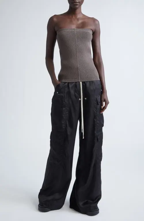 Rick Owens Rib Virgin Wool Blend Tube Top - Darkdust