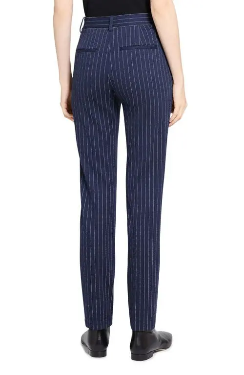 Theory Pinstripe Slim Fit Trousers