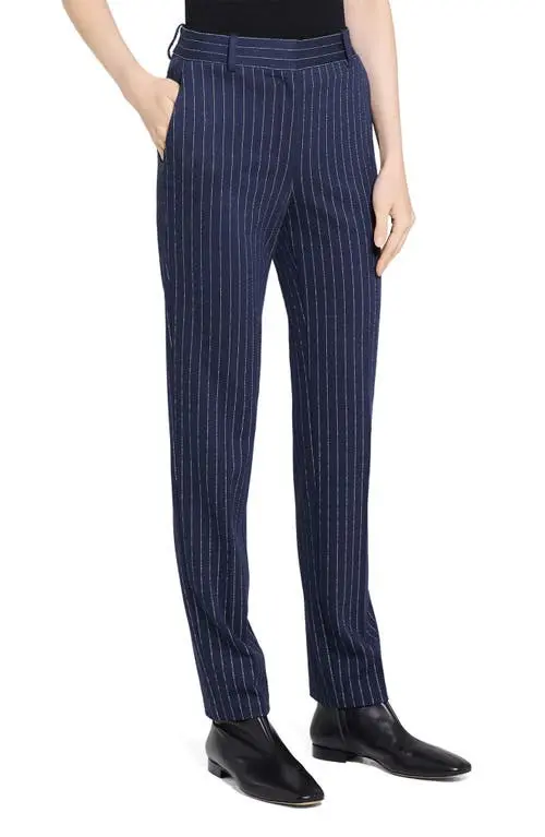 Theory Pinstripe Slim Fit Trousers