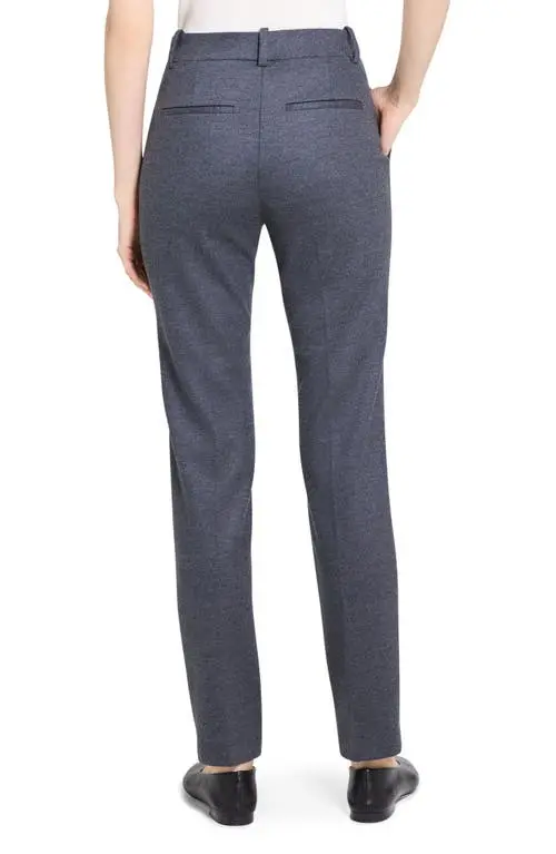 Theory Slim-fit Wool Blend Trousers - New Charcoal Melange