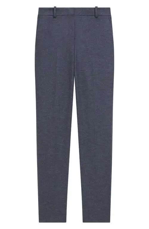 Theory Slim-fit Wool Blend Trousers - New Charcoal Melange