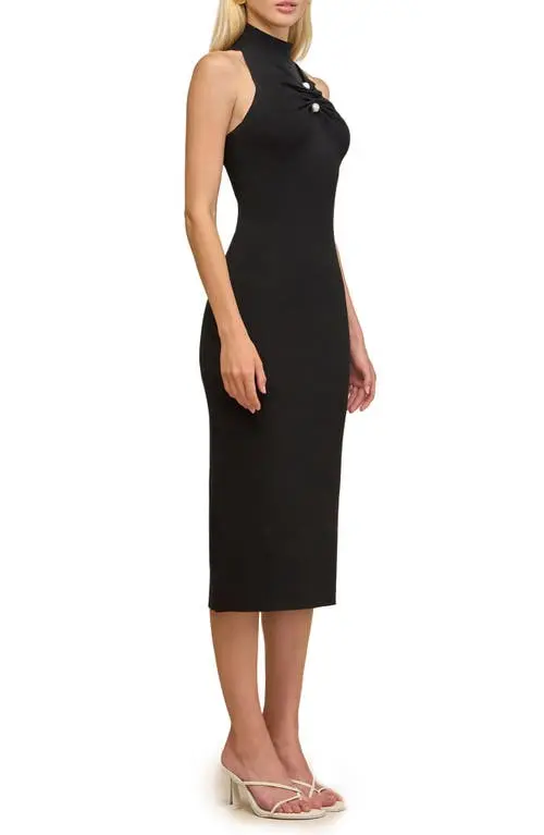 Cult Gaia Collin Sleeveless Mock Neck Knit Midi Dress