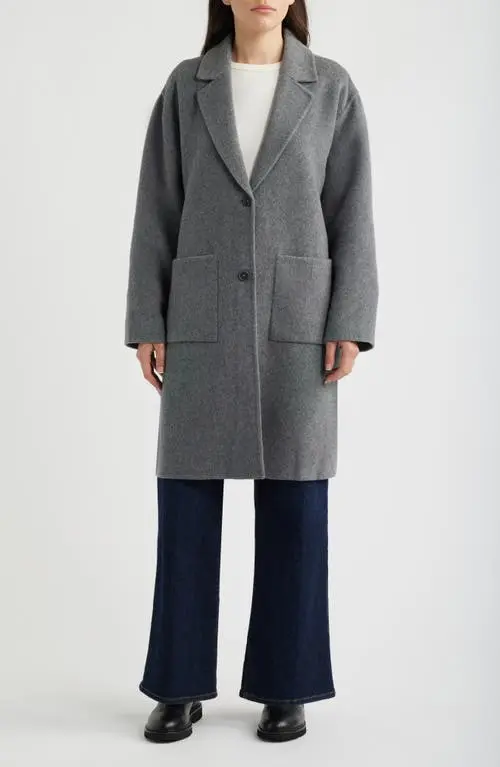 Eileen Fisher Long Wool Coat - Ash