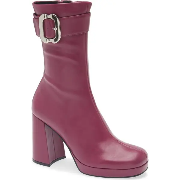 Jeffrey Campbell Bratty Block Heel Bootie - Magenta