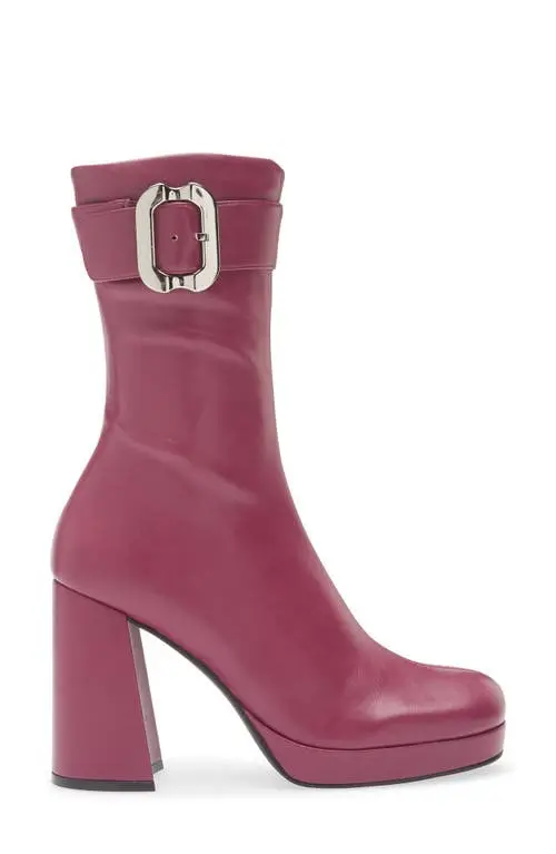 Jeffrey Campbell Bratty Block Heel Bootie - Magenta
